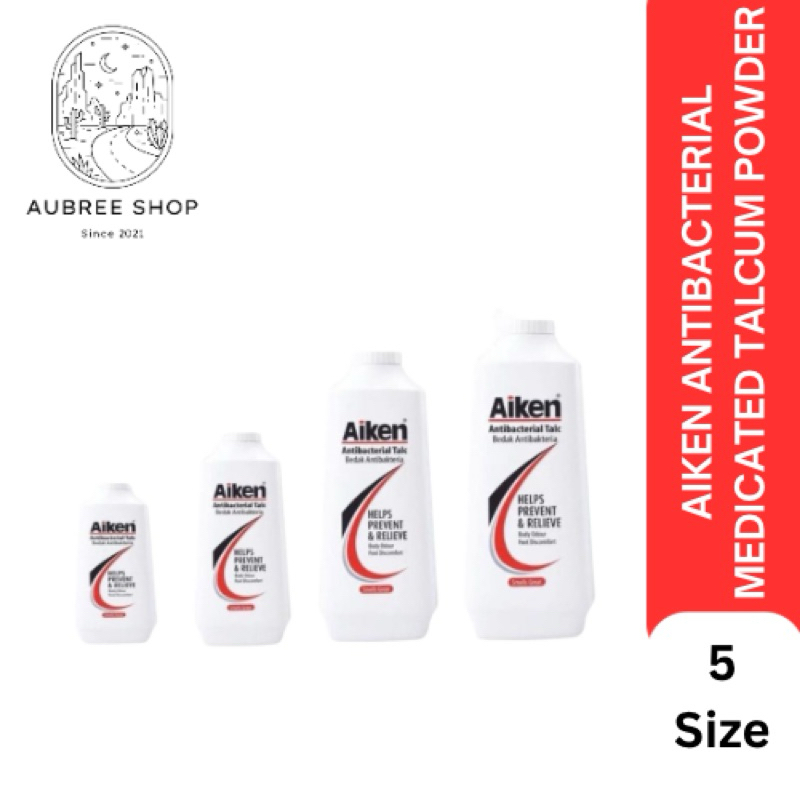 AIKEN ANTIBACTERIAL MEDICATED TALCUM POWDER (75G/150G/300G/500G ...