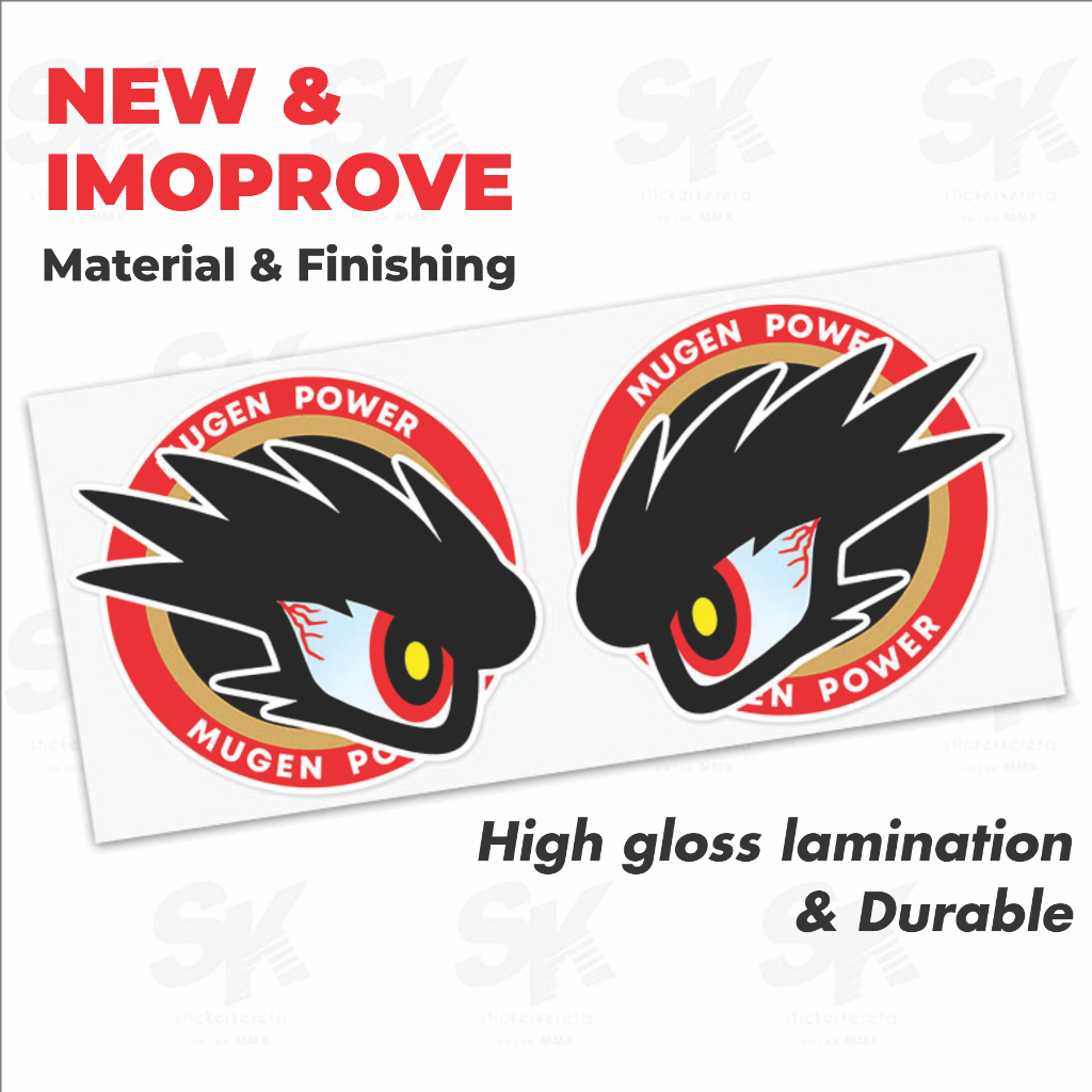 Mugen Eye Commander Printed Waterproof Glossy Car Sticker for Honda JDM ...