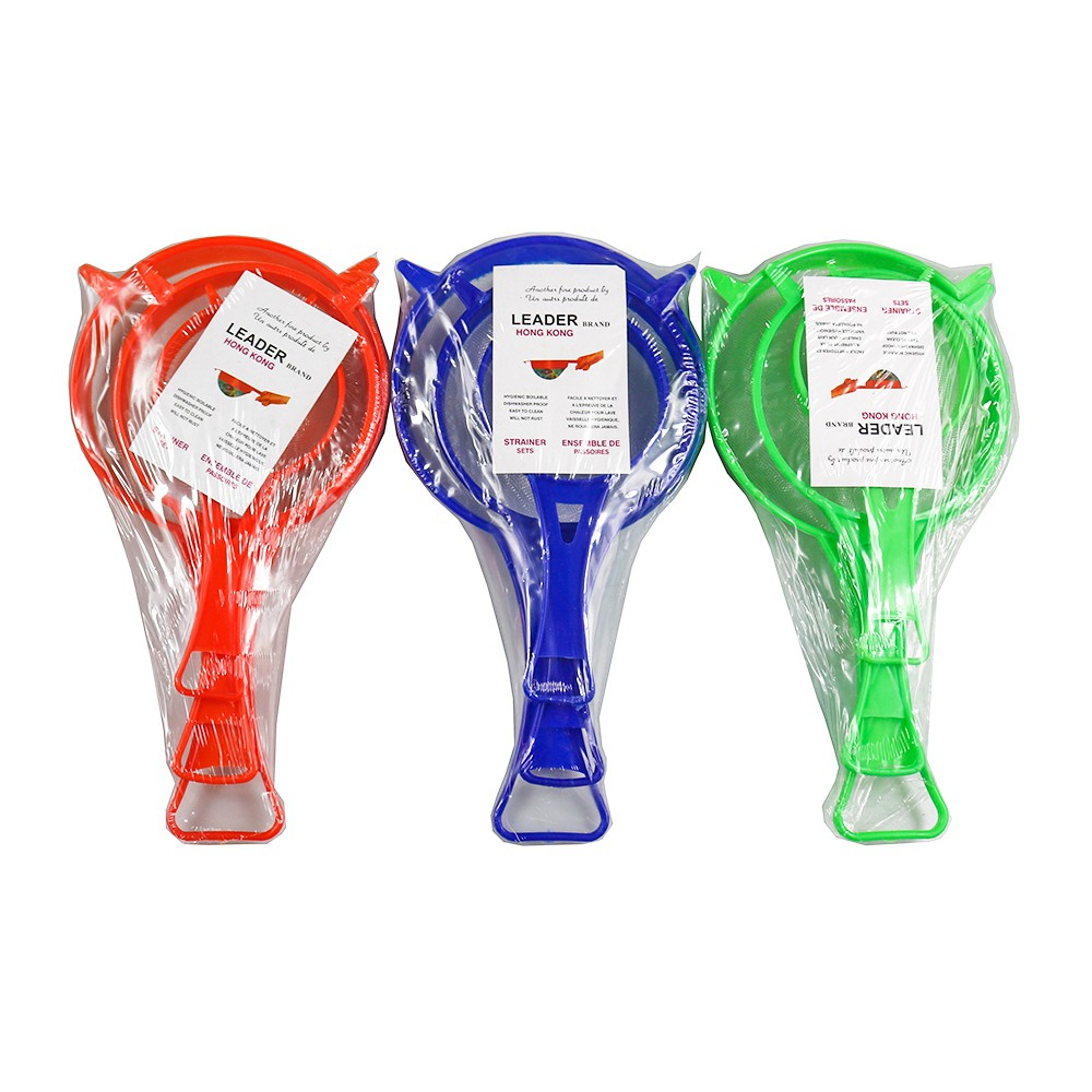 3in1 (8cm/11cm/14cm)Multi Purpose Plastic Fine Mesh Strainer Flour ...