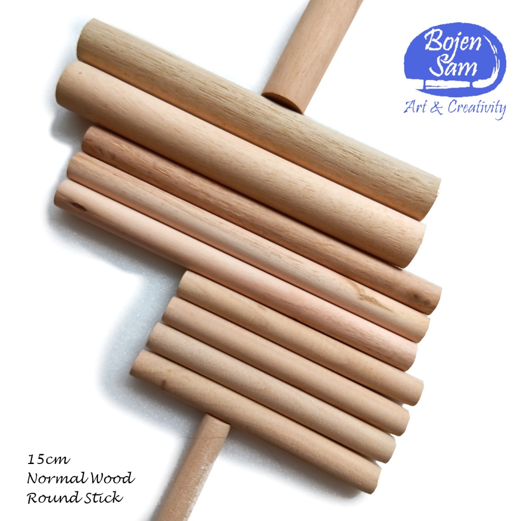 15cm Length Round Cylinder Premium Wood Rods Sticks for Macrame DIY ...