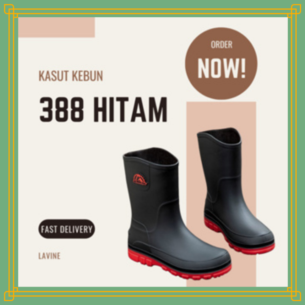 Kasut Kebun Lelaki/Kasut Kebun Getah/Rain Boots/Kasut Kebun Tahan Licin ...