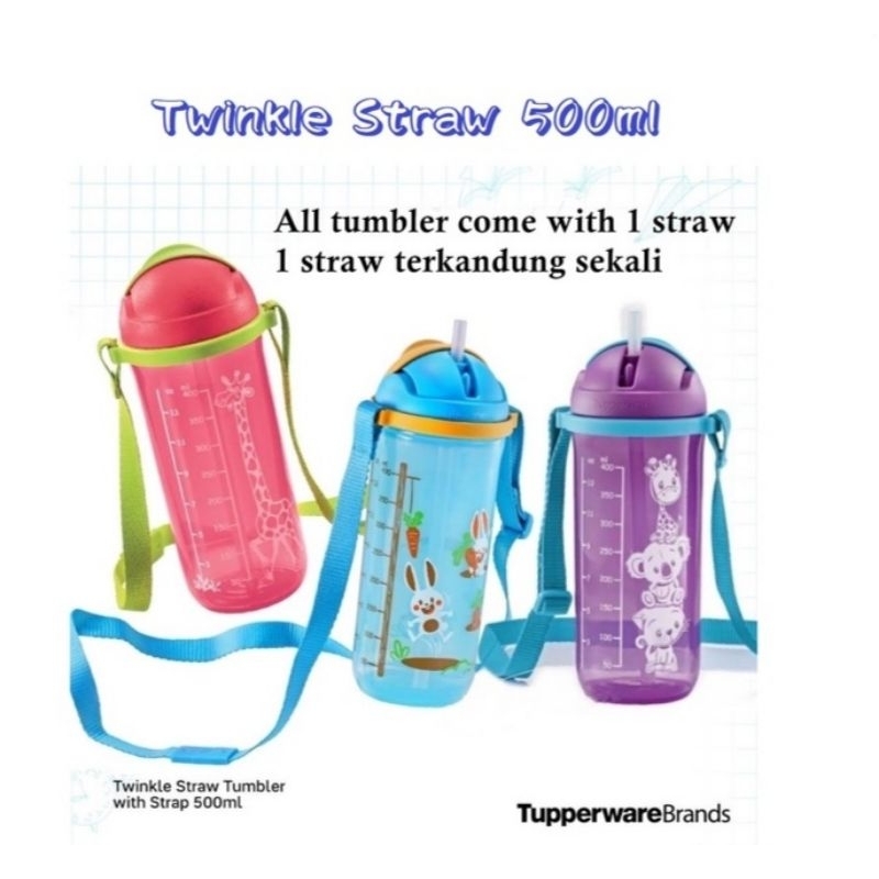 Tupperware Lolly Tup Kids Lunch box and straw tumbler 500ml purple ...