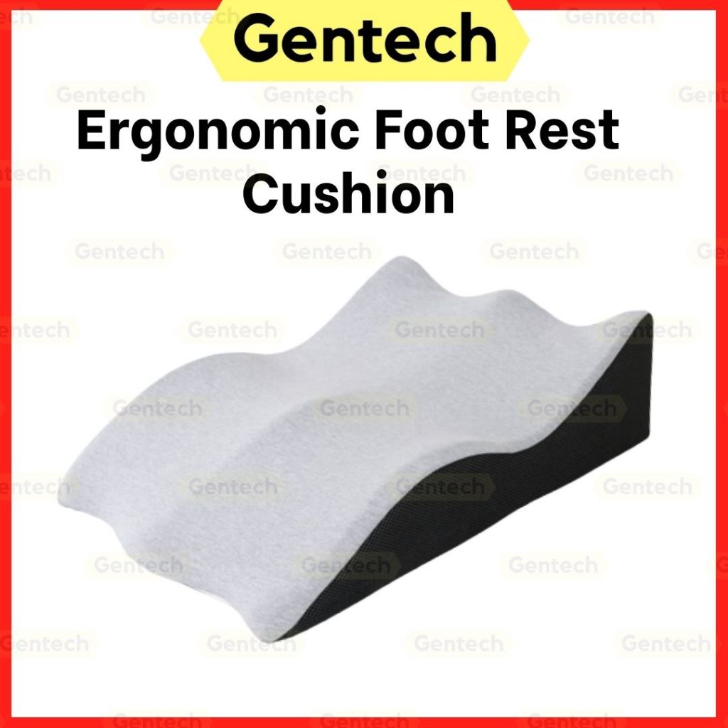 Natural Bamboo Charcoal Foot Cushion Elevated Curve Shape Footrest ...