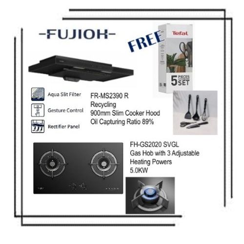 Fujioh FR-MS2390R 900mm Slim Cooker Hood (Recycling) Oil Capturing ...