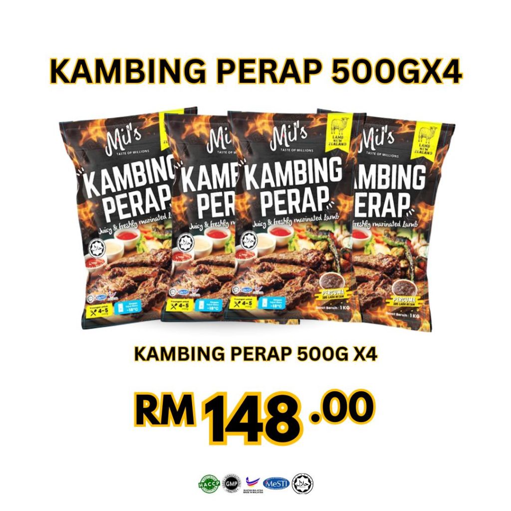 MILS KAMBING PERAP 500GRAM 4 PACK (FREE SOS BLACKPEPPER) | FROZEN FOOD ...