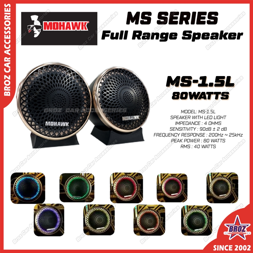 𝐌𝐨𝐡𝐚𝐰𝐤 𝐌𝐒 𝐒𝐞𝐫𝐢𝐞𝐬 Full Range Speaker / Tweeter With Lightning 2 Way 3 ...