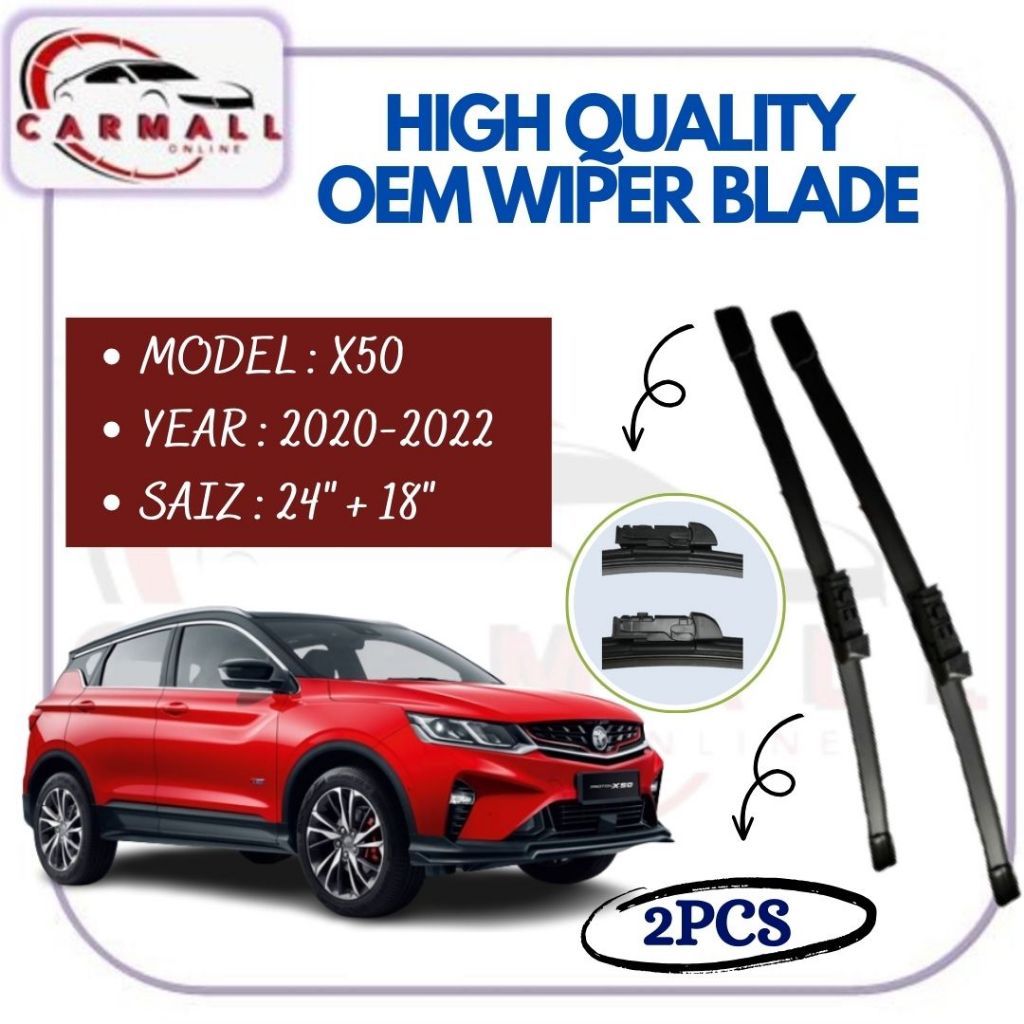 Proton X50 2020-2025 OEM Front Windshield High Grade Wiper Genuine 24 ...