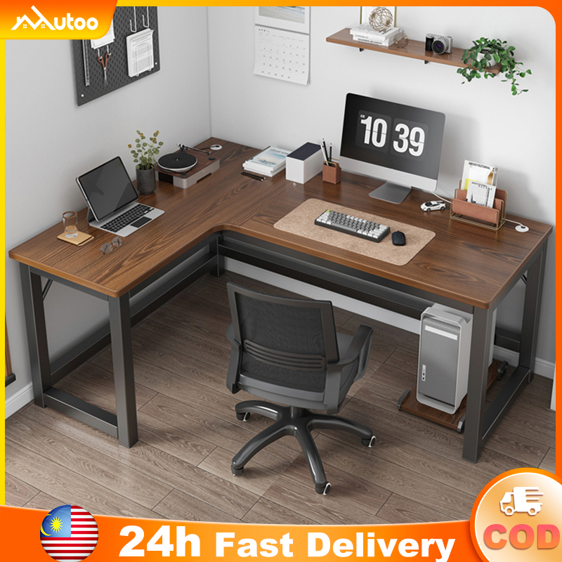 MT Corner Desk L-Shape Desk Computer Table Household Bedroom Study Desk ...