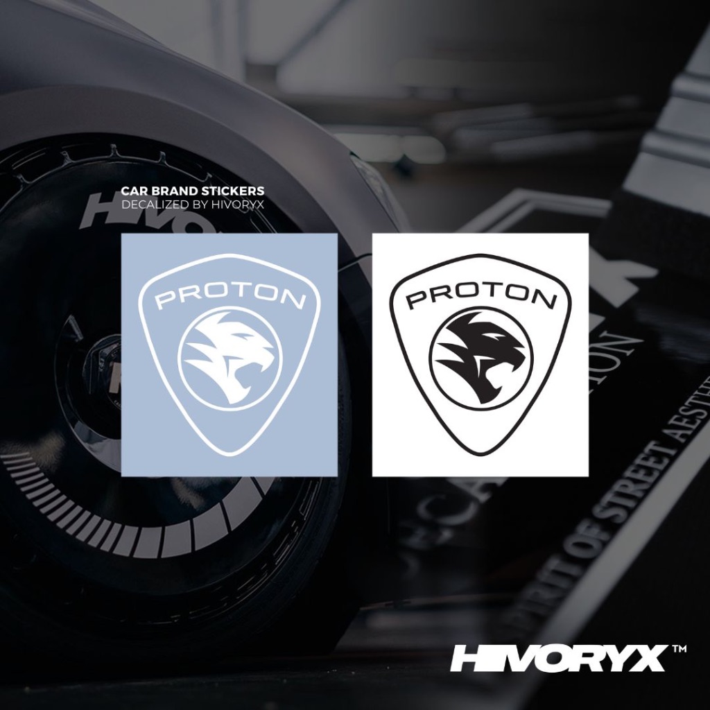 「PROTON LOGO STICKER」CAR BRAND SERIES CAR DECAL AUTOMOTIVE DIE-CUT ...