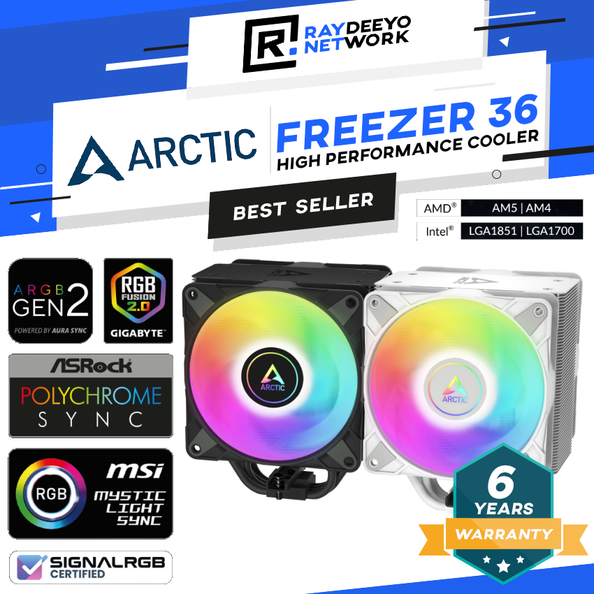 Arctic Freezer 36 Tower CPU Cooler [ARGB/Aluminium Top Plate ...