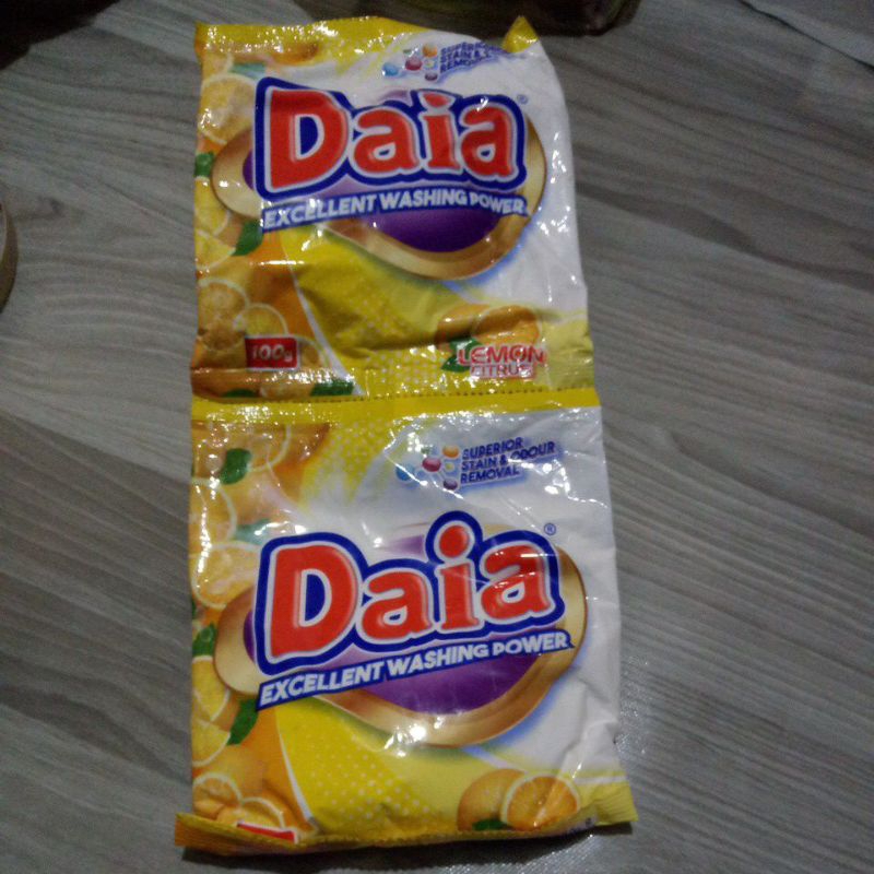 Daia Lemon Laundry powder,Daia Excellent Washing Power double packets ...
