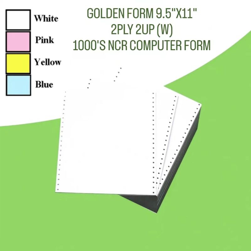 (1BOX) GOLDEN FORM 9.5"X11" 2PLY 2UP [W] 1000'S NCR Computer Form | 电脑纸 ...
