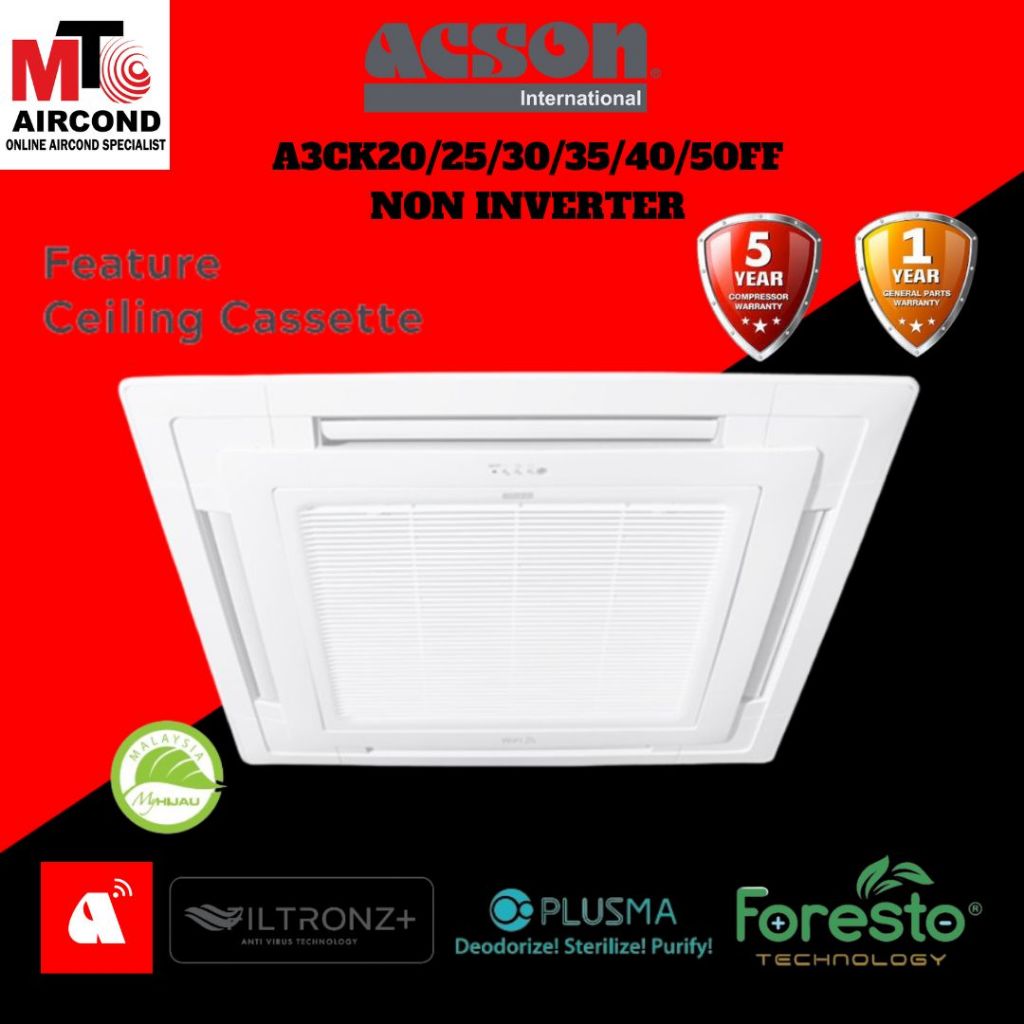 [MTO] ACSON CEILING CASSETE INVERTER/NON INVERTER CF/FF SERIES | Shopee Malaysia
