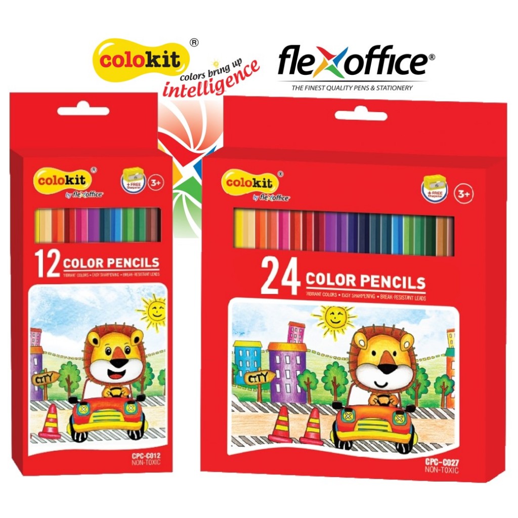 Flexoffice Colokit Colored Pencils 12 / 24 Color Pencils CPC-C026 ...