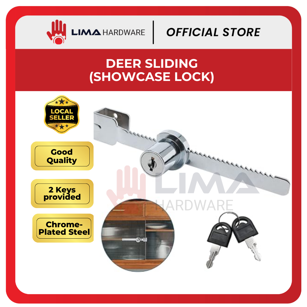 DEER SLIDING / SHOWCASE LOCK (2 KEYS) | Shopee Malaysia