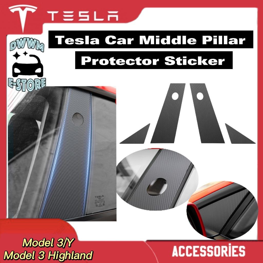 Tesla Model Y Juniper Model 3 Highland HW4.0 Carbon Fibre Car Middle ...