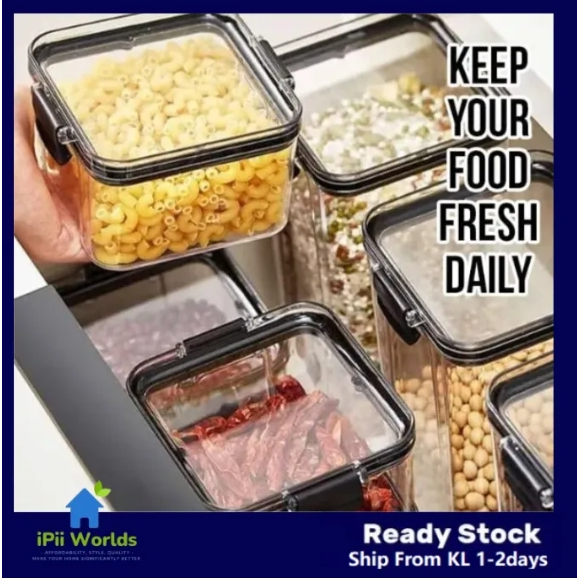 iPii Airtight Food Storage Container Sealed Box Stackable Plastic ...