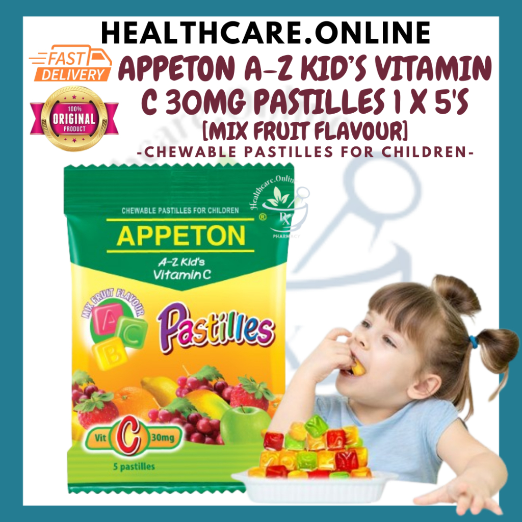 [ Healthcare.Online ] APPETON A-Z KID'S VITAMIN C PASTILLES 30mg 5's ...