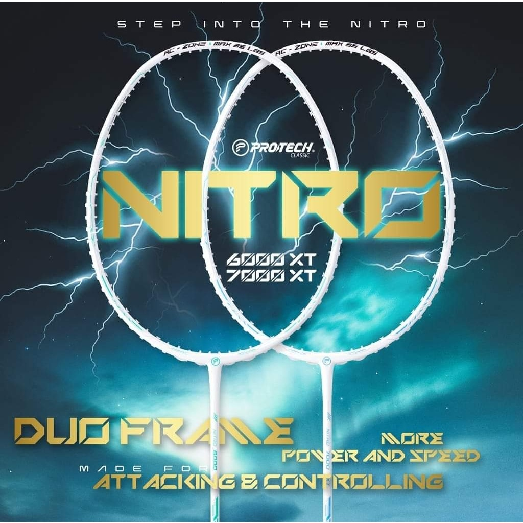 PROTECH NITRO 6000 XT / 7000 XT (Frame Only) FREE 1x FELET STRING & 1x APACS OVERGRIP | Shopee ...