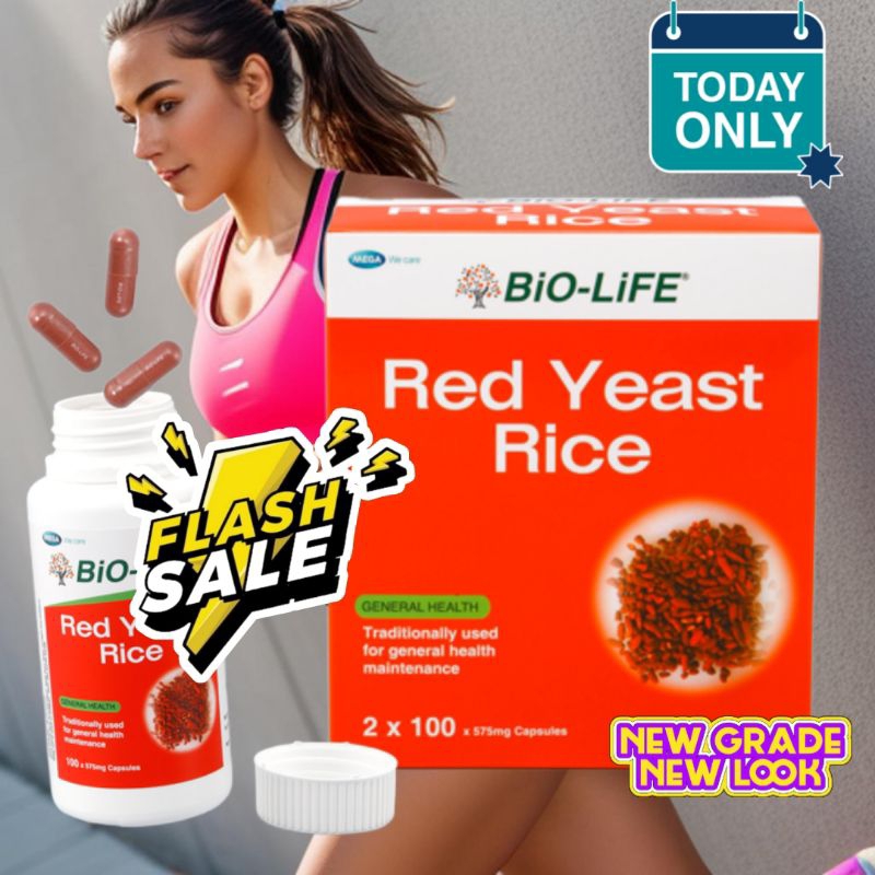 BiO-LiFE Red Yeast Rice 2 x 100 capsules (EXPIRY DATE MAY 2026 ...