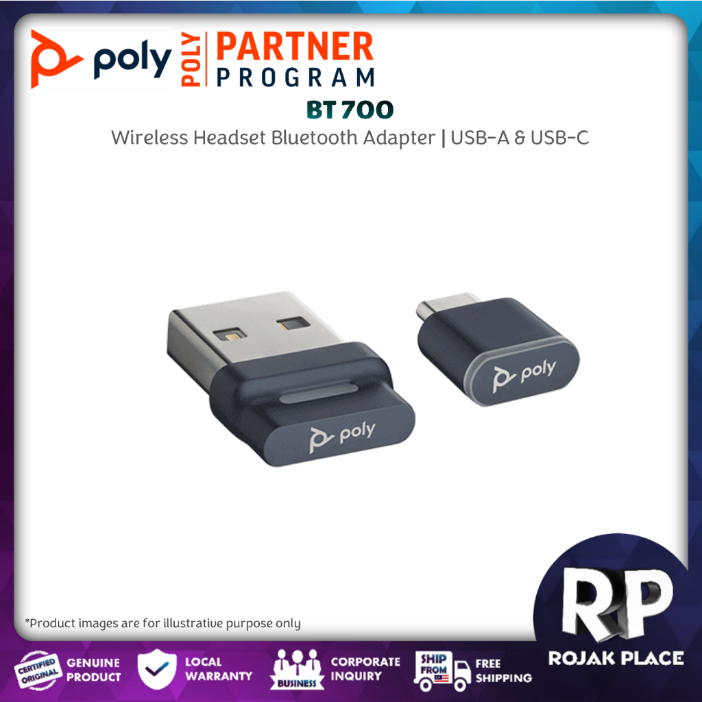Poly BT700 High Fidelity Bluetooth Adapter Dongle USB A & C Plantronics Polycom | Shopee Malaysia