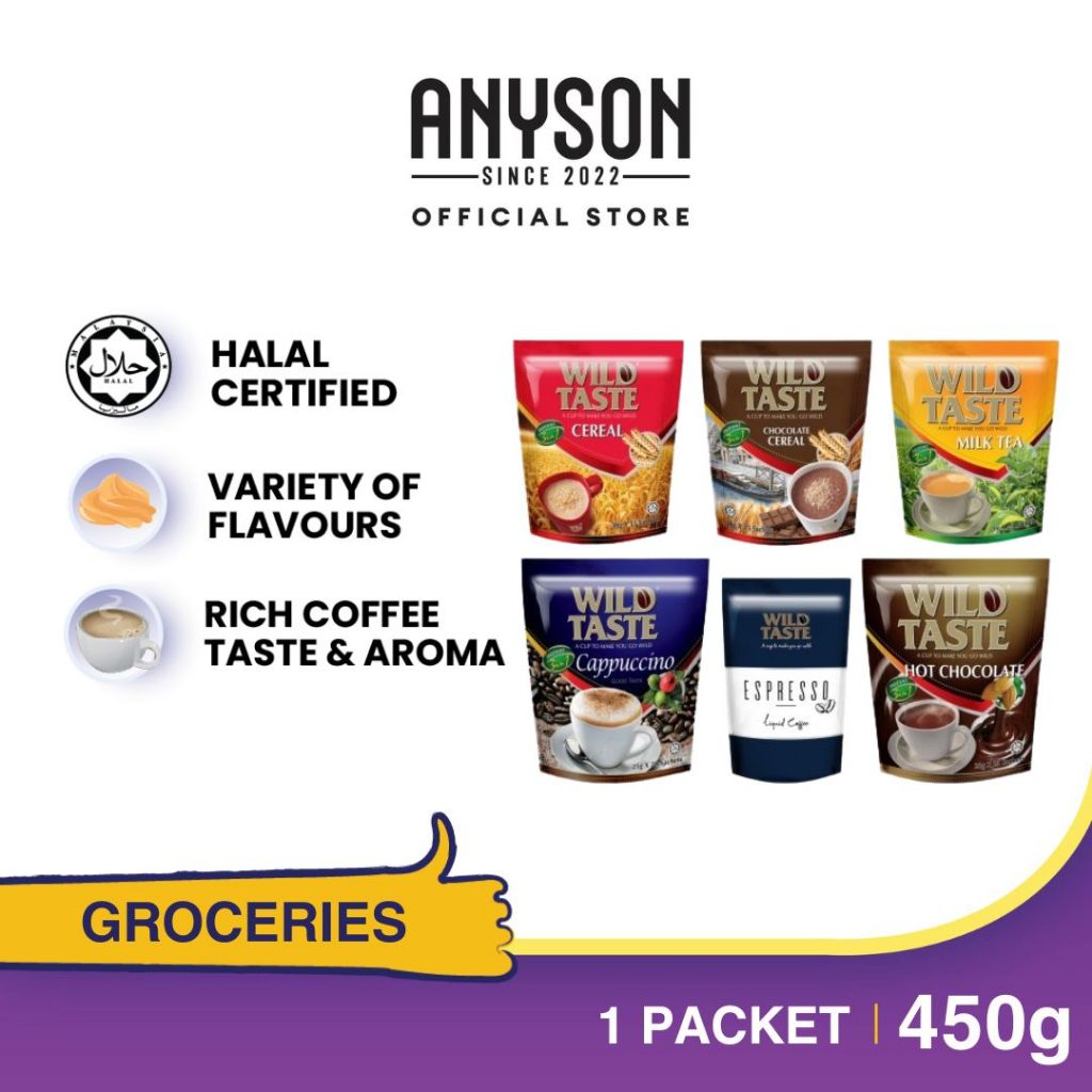 (10 Packs)Anyson Wild Taste 3 in1 Coffee Kopi 咖啡袋 | 5 Flavours White ...