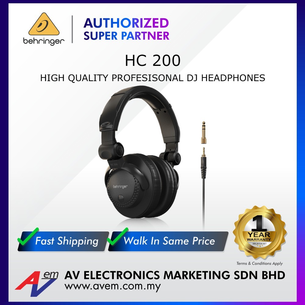 BEHRINGER HC 200 (HC-200 HC 200) High-Quality Professional DJ ...