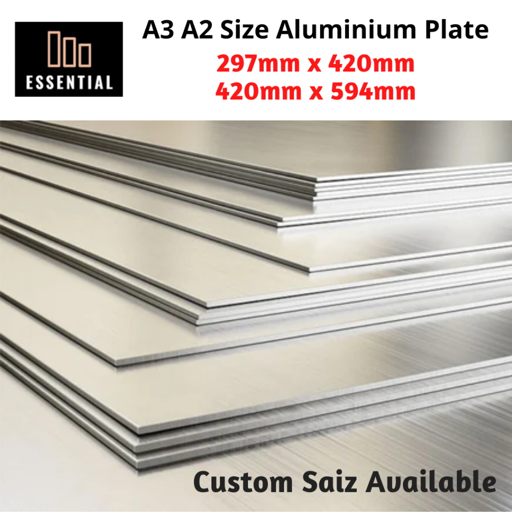 A2 A3 size Aluminium Plate 1mm 1.5mm 2mm 3mm 4mm | Shopee Malaysia