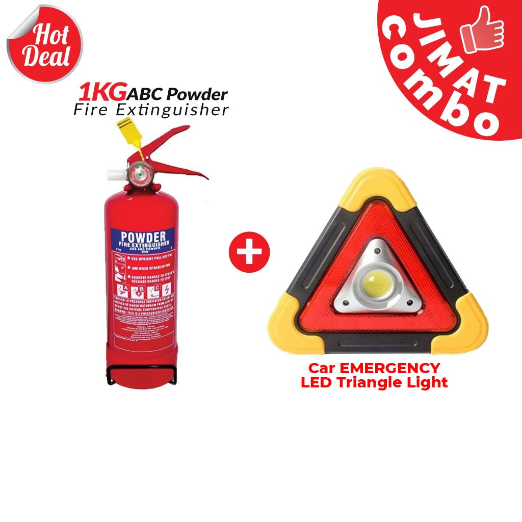 1KG/2KG ABC Powder Fire Extinguisher for Car Home Pemadam Api Kereta ...