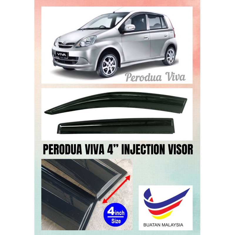 PERODUA VIVA 2007 2008 2009 2010 2011 2012 2013 4” INJECTION VISOR MADE ...