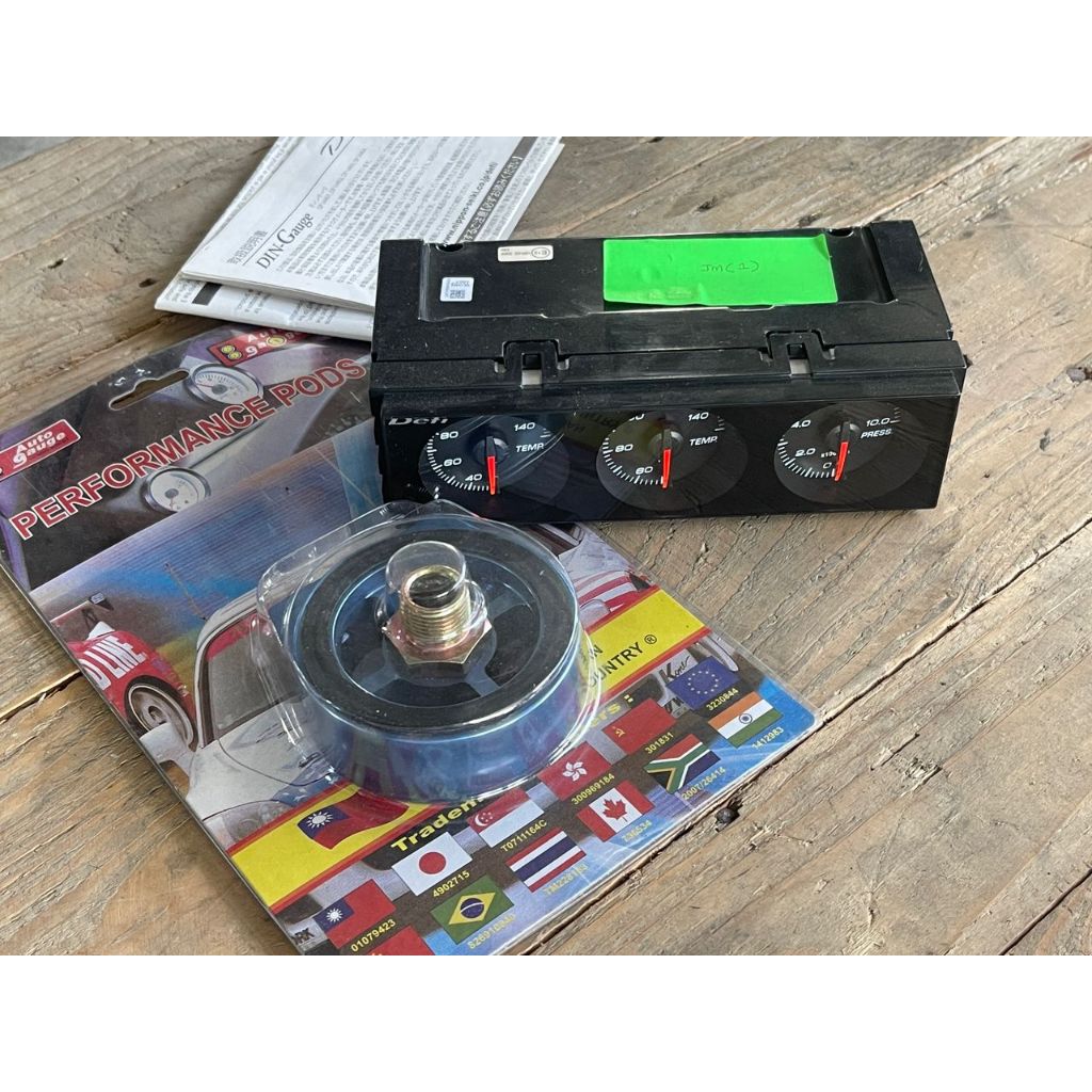 DEFI DIN-GAUGE RED AMBER WITH OIL ADAPTER | Shopee Malaysia