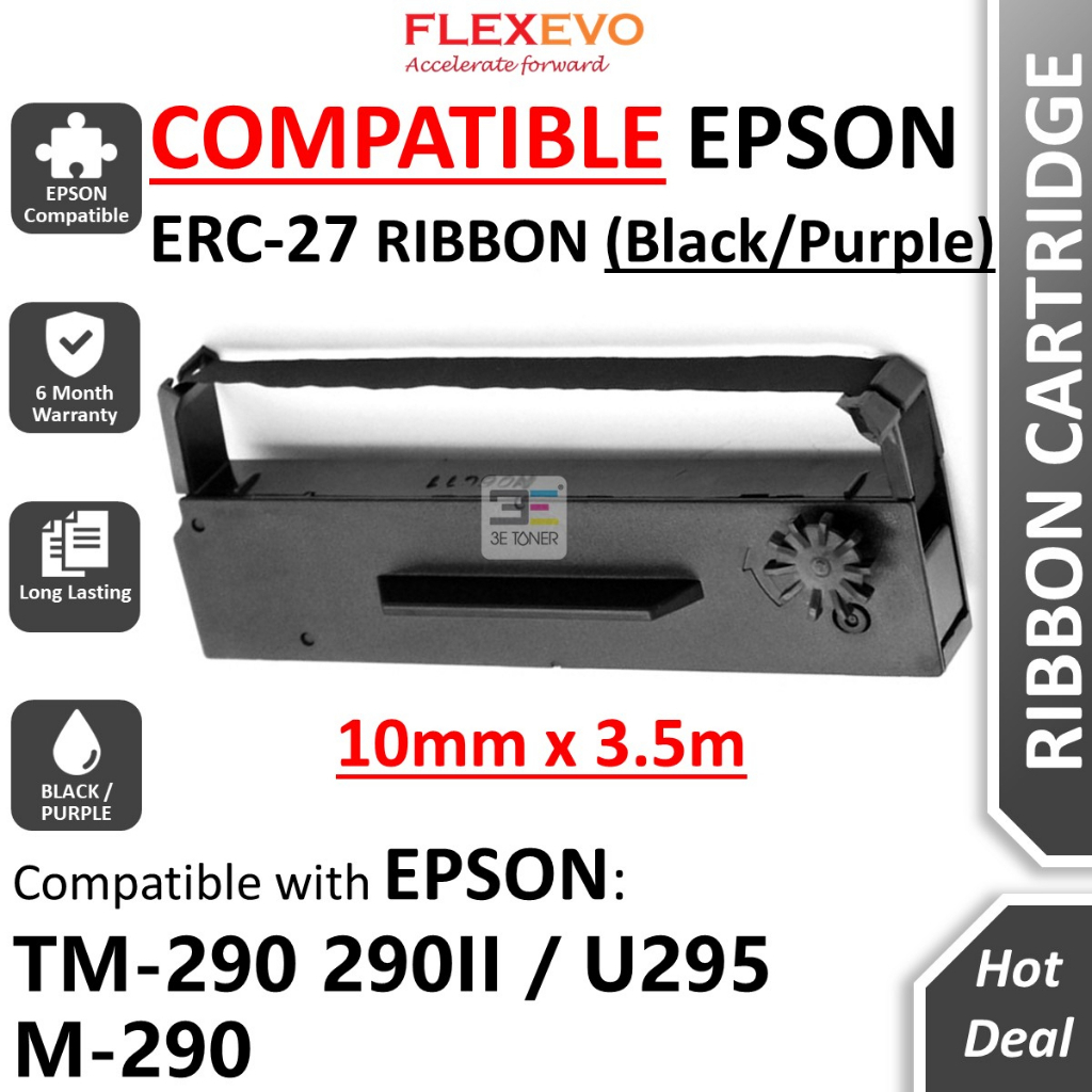 Compatible Epson ERC27 ERC-27 ERC 27 U295 M290 Casio SA1010 SP1000 Fujitsu Omron NCR 5100 5200 ...