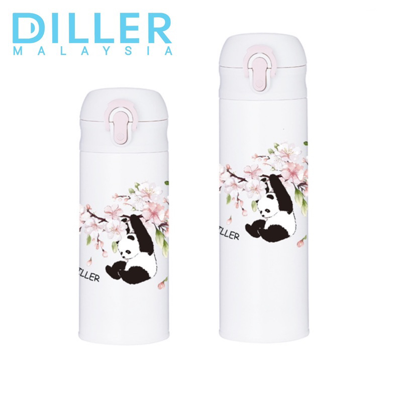 Diller Sakura Panda Vacuums Thermo Flask Water Bottle 316 Stainless ...