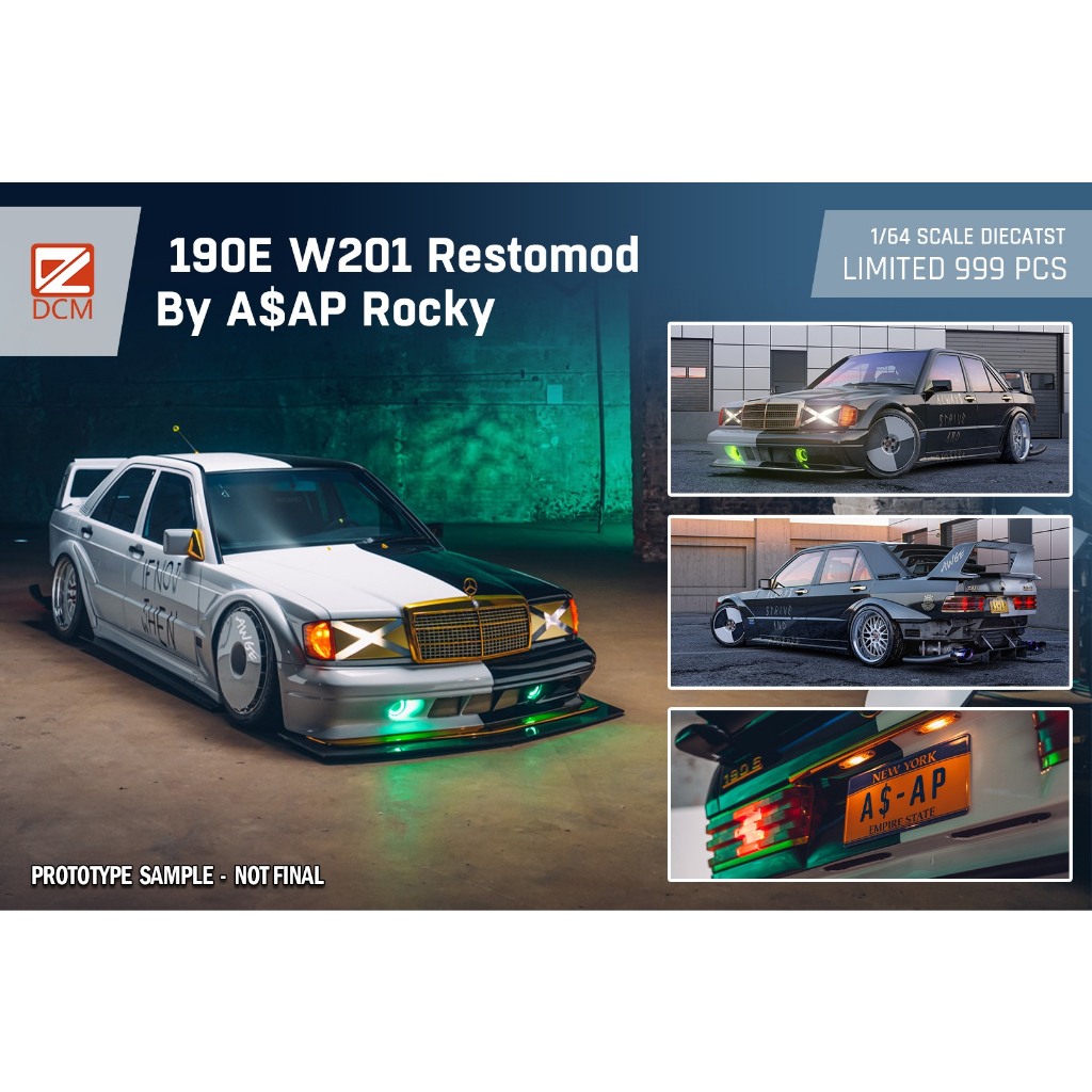 DCM scale 1/64 diecast, Mercedes-Benz 190e w201 restomod (a$ap rocky's ...