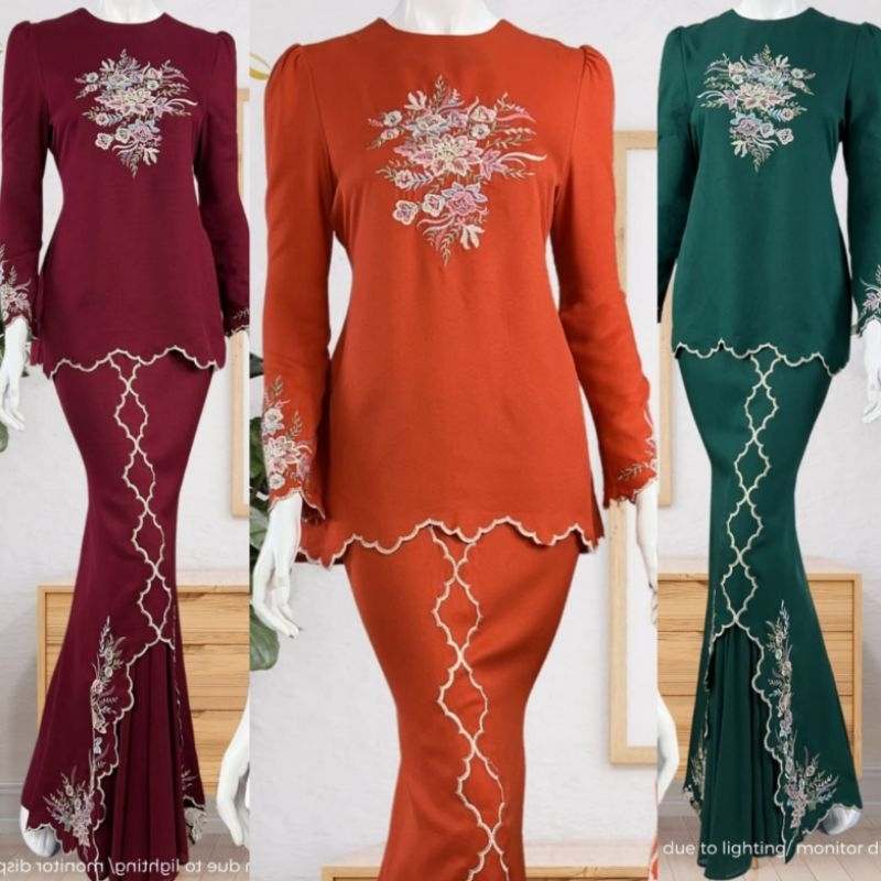 Restock hot selling Baju mini kurung moden sulam baju raya 2024 nikah ...