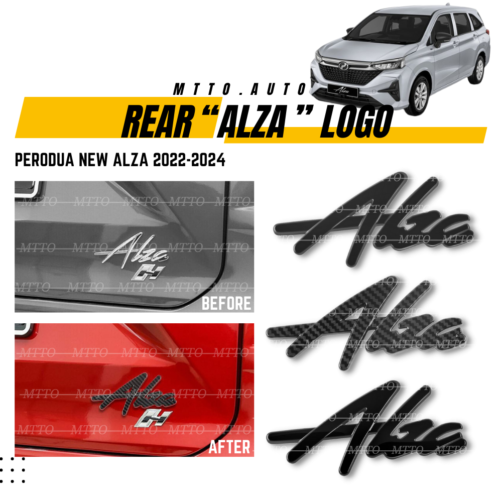MTTO Perodua New Alza 2022-2024 Exterior Car Rear ALZA Logo Emblem ...