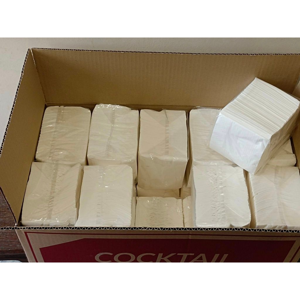 (20 PACKS/1 CARTON) Cocktail Napkin 1-Ply Pure Pulp | Shopee Malaysia