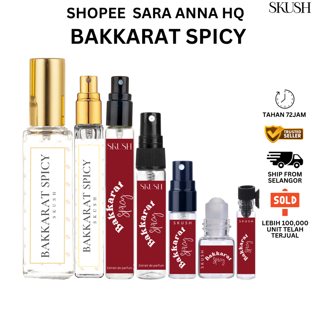 SKUSH BAKKARAT SPICY High Quality Perfume Pen Women MInyak Wangi Wanita ...