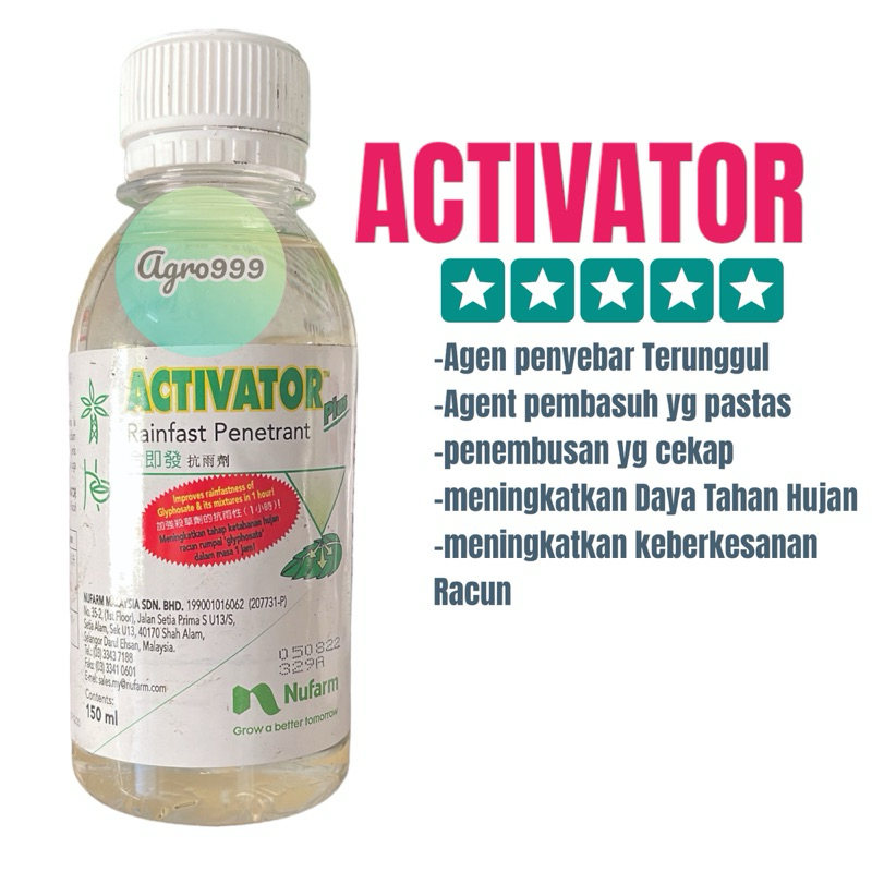 Nufarm Activator 150ml/Gam pelekat/Rainfast penetrant/Penembusan gam ...