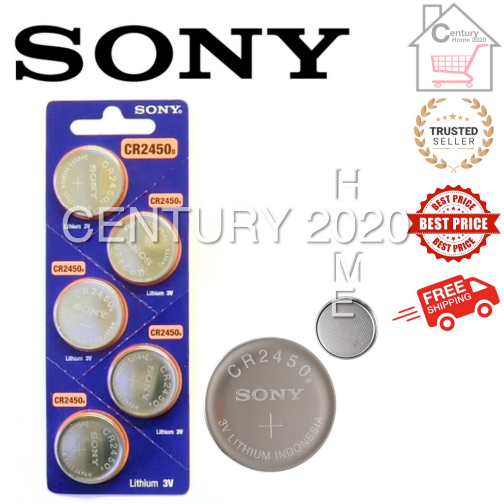 SONY CR2450 3V Lithium Batteries Button Cell Battery | Shopee Malaysia