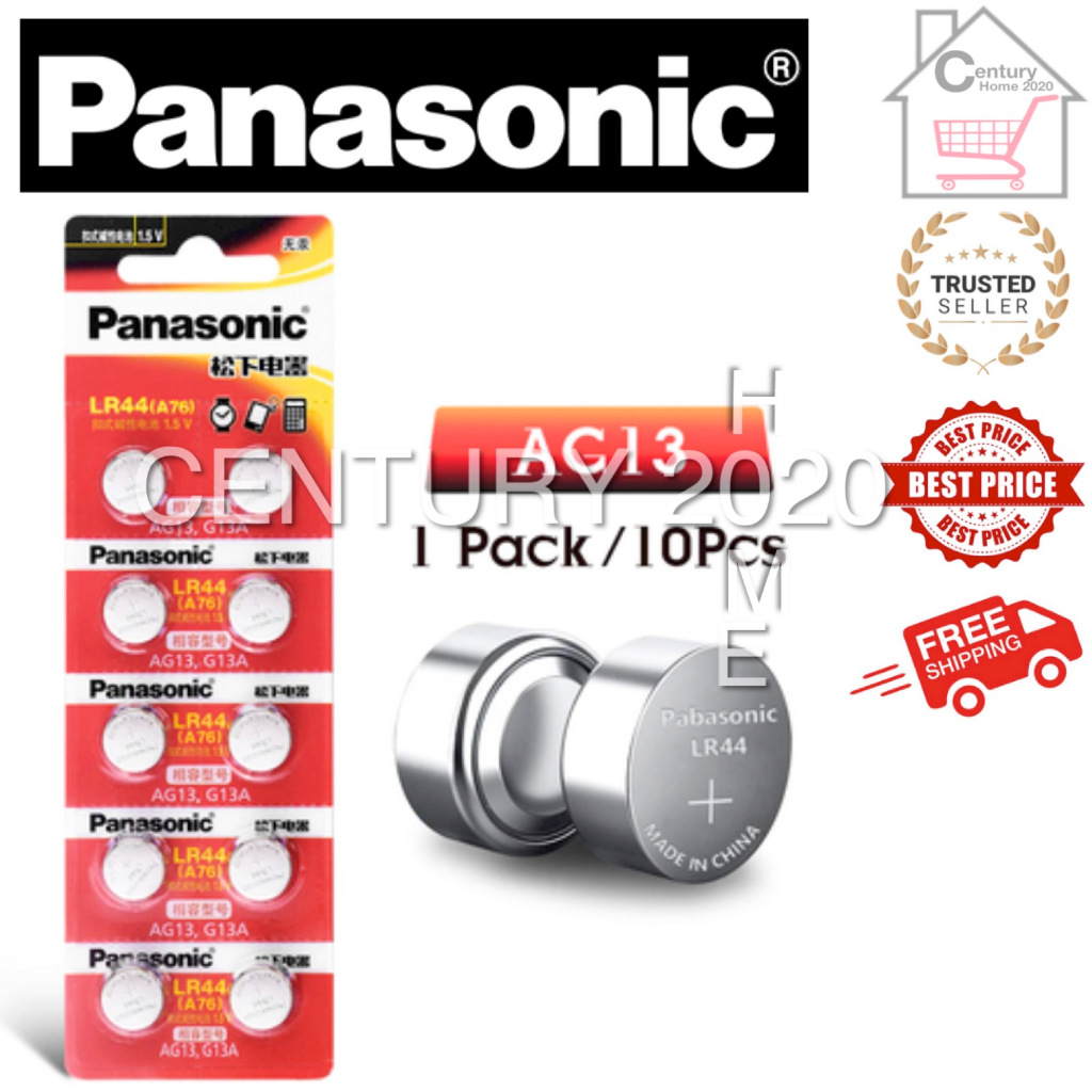 PANASONIC LR43 186 Alkaline Battery 1.5V Coin Cell Batteries | Shopee ...