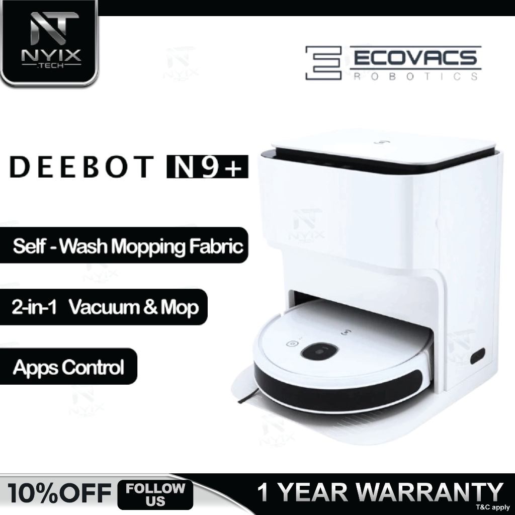Ecovacs Deebot N9+ Auto Self-Cleaning Mop Premium Robotic Vacuum ...