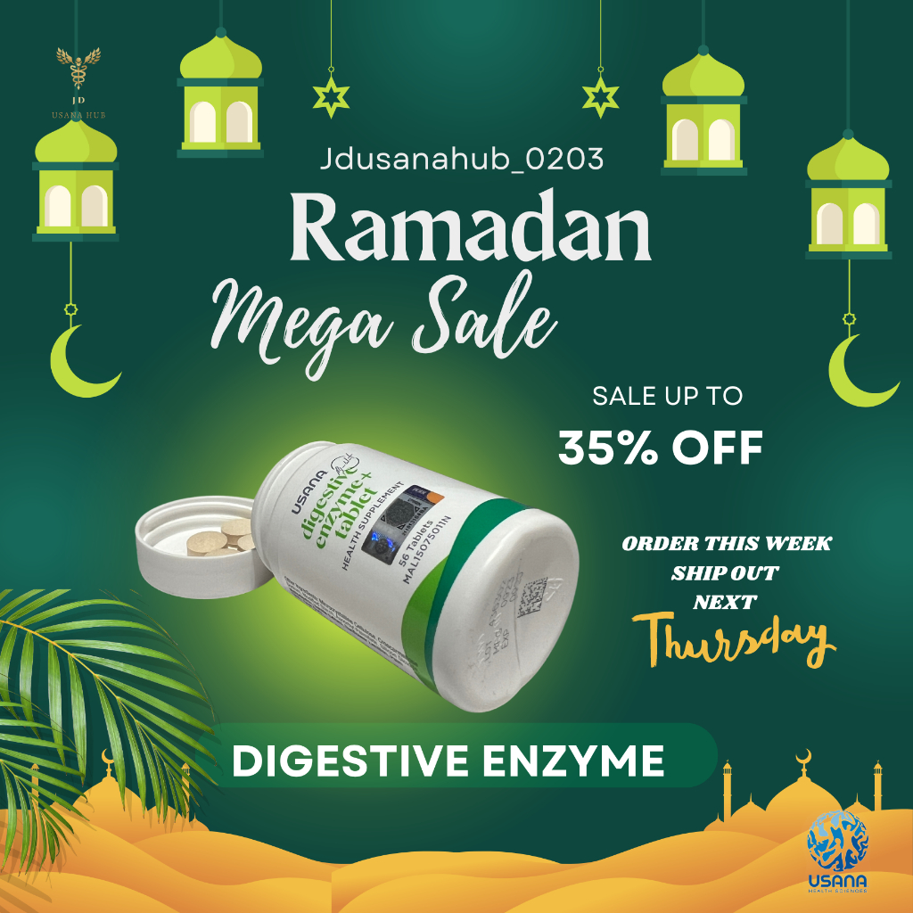 READY STOCK 【EXP：09/25】‼️ 100% original Usana Digestive Enzyme [WITH ...