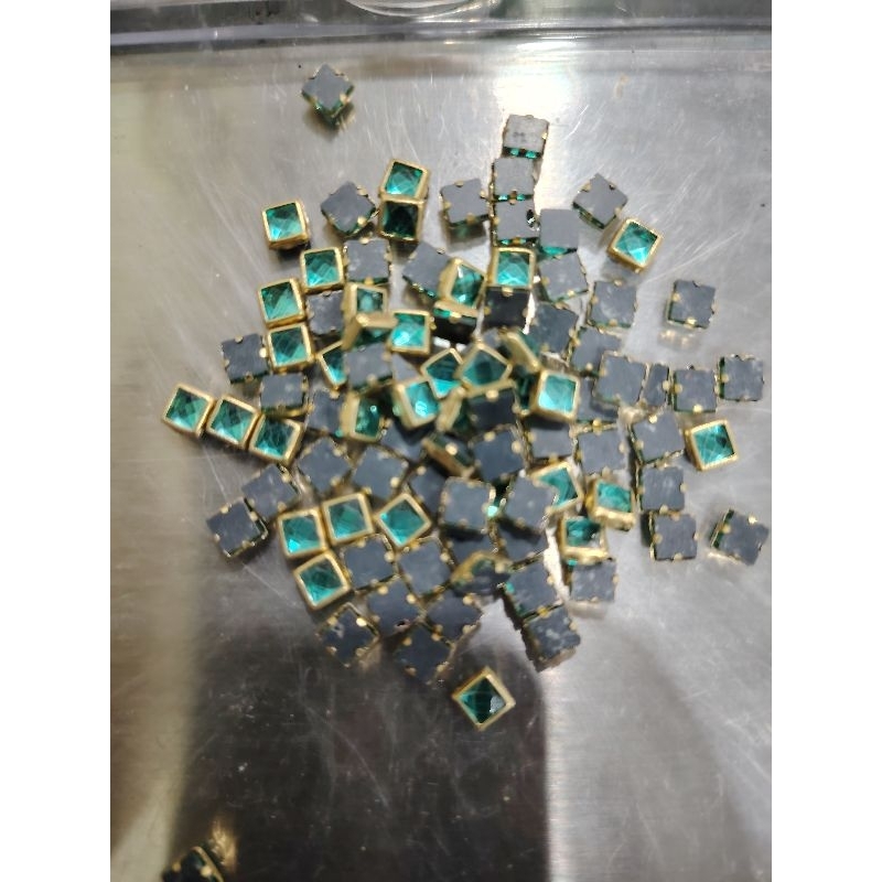 Aari Frame Kundan 4*4(4mm) Turquoise | Shopee Malaysia