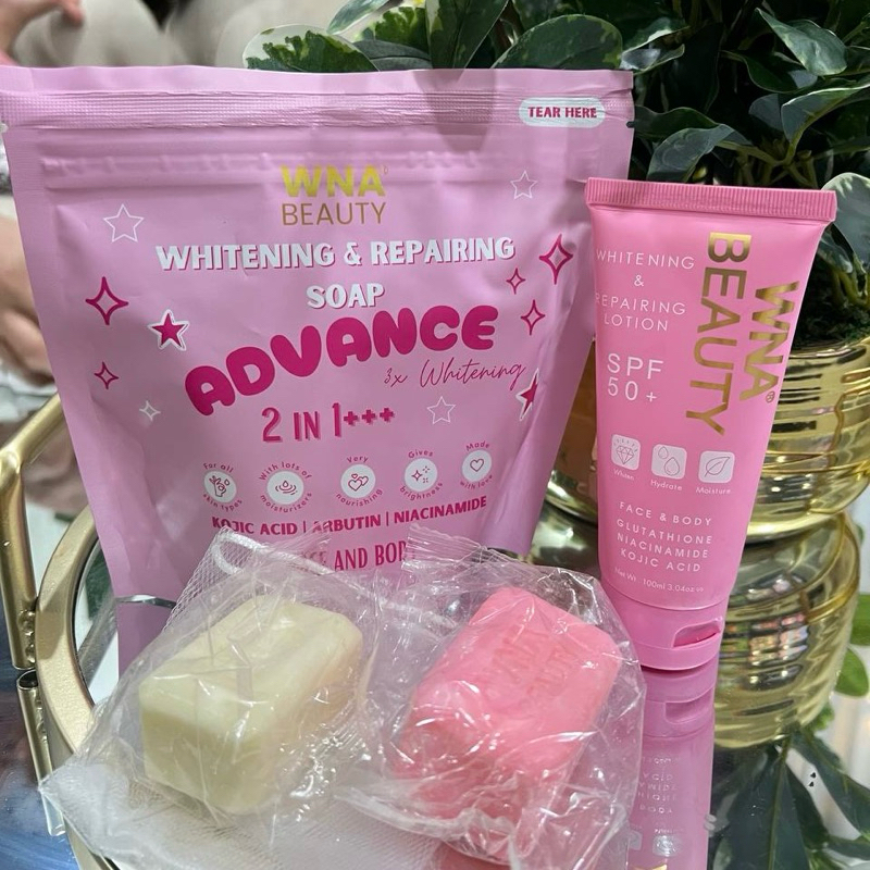 ORI HQ WNA 3X Whitening & Repairing Lotion Soap SPF15 BARU 2 in 1 Putih ...