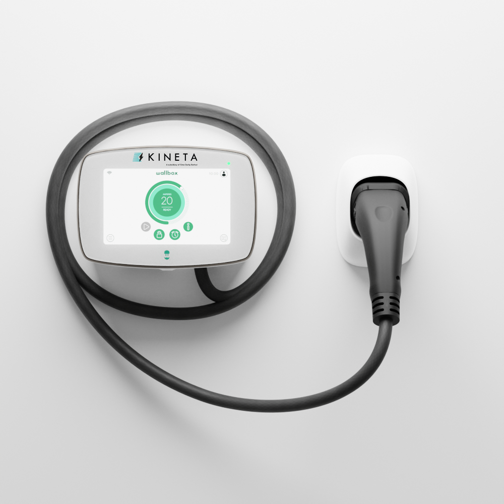 Wallbox Commander 2 - 22kW (White). Powered by KINETA | Shopee Malaysia