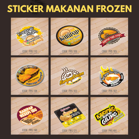 Sticker Karipap Sticker Frozen Food Popia Stiker Makanan Pau Ketupat ...