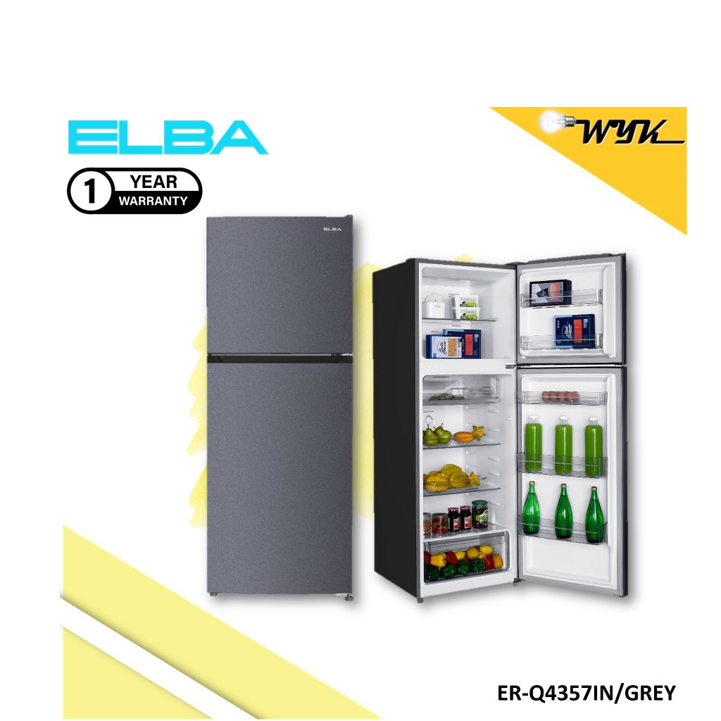 ELBA 430L D/ DOOR FRIDGE ER-Q4357IN (GREY) | Shopee Malaysia