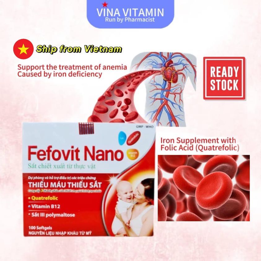 Fefovit Nano/ Iron Supplement with Folic Acid/ 1strip 10 tablets ...