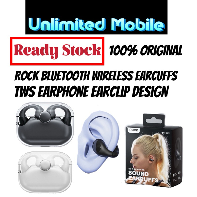 ♾️ Original Rock Space Bluetooth Wireless Sound Earcuffs TWS Earphone ...